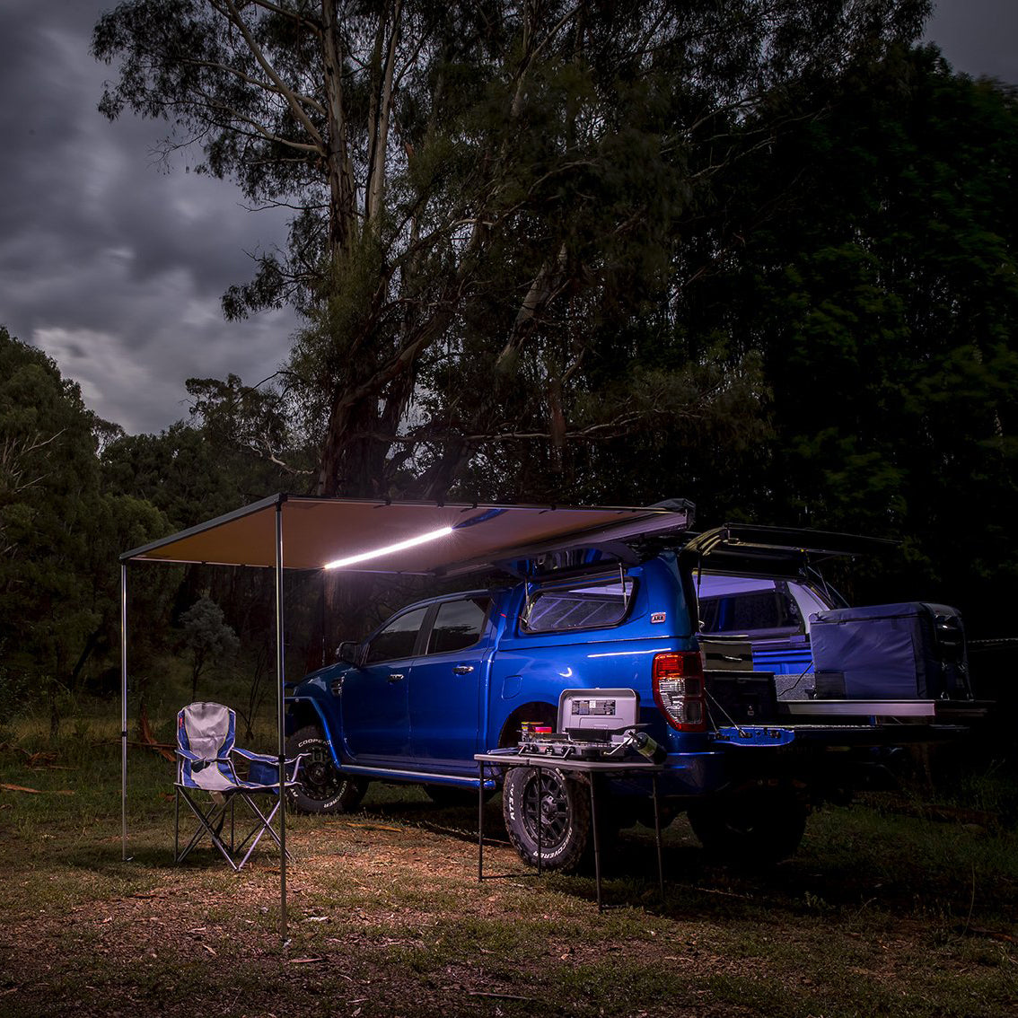 ARB Shade Awning 2500 x 2500 with LED Light Kit – Mule Expedition ...